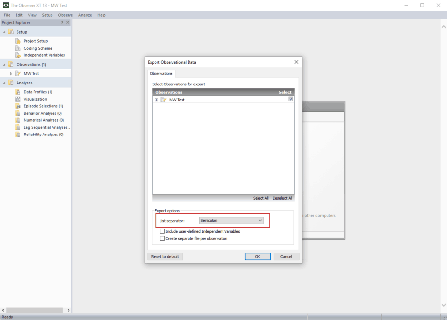 KB0076: Analysis Using Observational Data From Noldus Observer XT ...