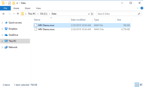 HRV 3.2 Manual – MindWare Technologies Support